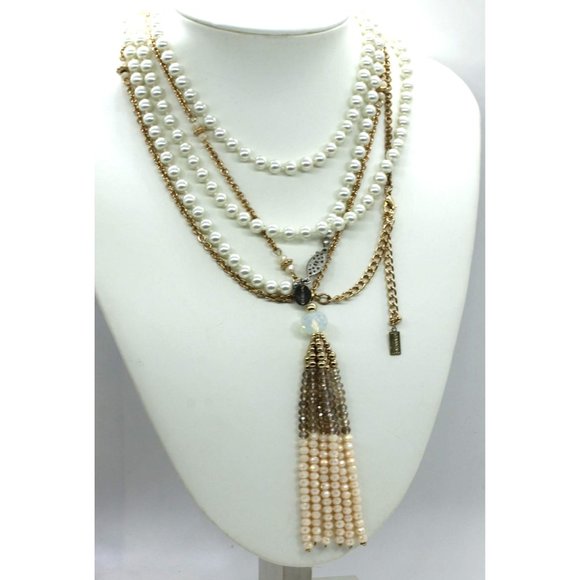 Canvas, Icing | Jewelry | Vintage Canvas Fringe Crystal Icing Pearl ...